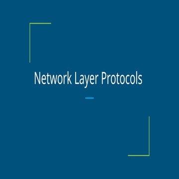 Main Protocols on the network layer of OSI model | PPTX