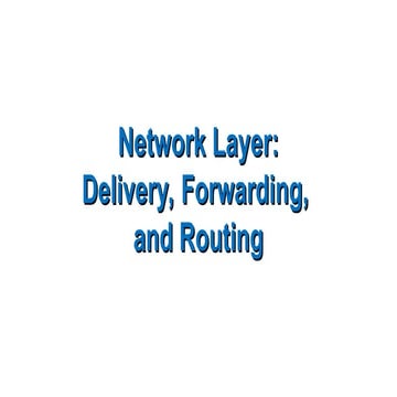 Network Layer_Routing_Forwarding-1.ppt engineering | PPT