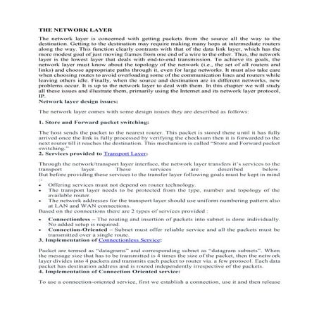 Network Layer Unit 3 Part1 Pdf