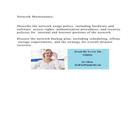 Network Maintenance Describe the network usage policy, inclu | DOCX ...