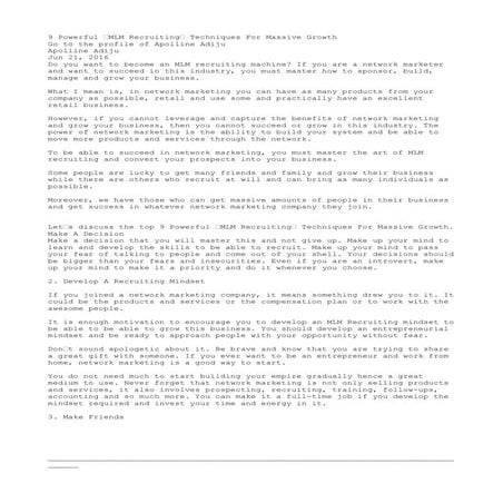 Network m arketing | PDF