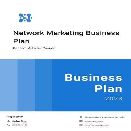Network Marketing Business Plan Examples | PDF
