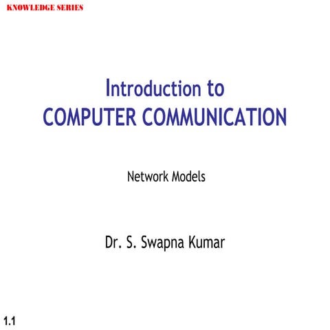 Network model on Computer Communication - M1 | PPT