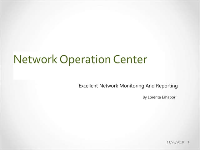 Network Operations Center (NOC) | PPTX