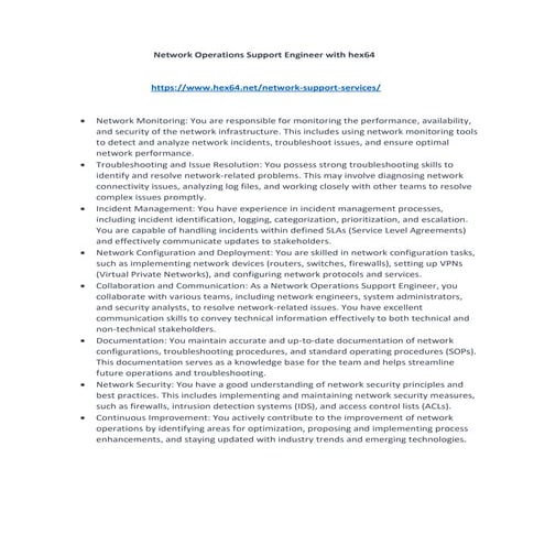 Network Operations Support Engineer with hex64.docx