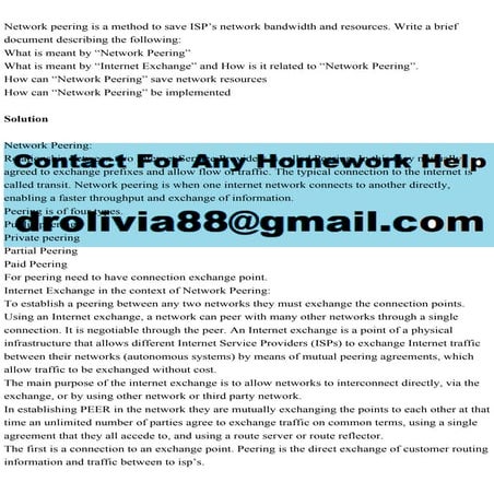 Network Peering Is A Method To Save Isps Network Bandwidth And Resopdf Computer Networking