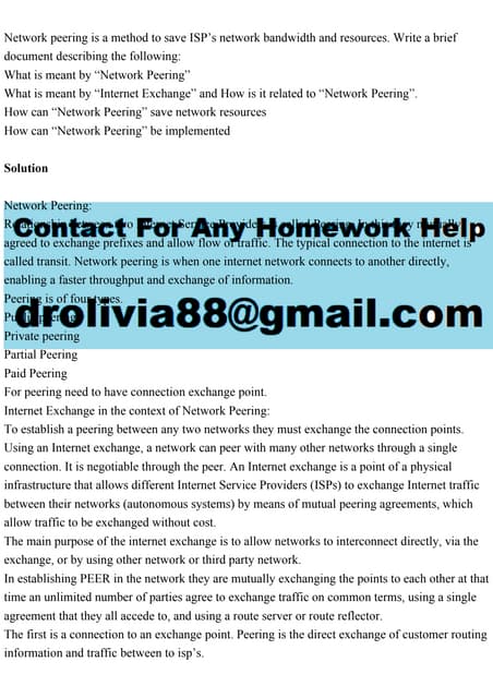 Network Peering Is A Method To Save Isps Network Bandwidth And Resopdf Computer Networking