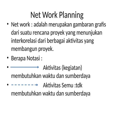 Net Work Planning.PP tx manajemenmagister | PPTX