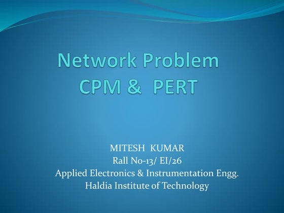 Critical path method | ODP