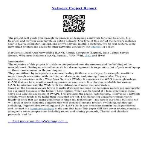 Network Project Report | PDF