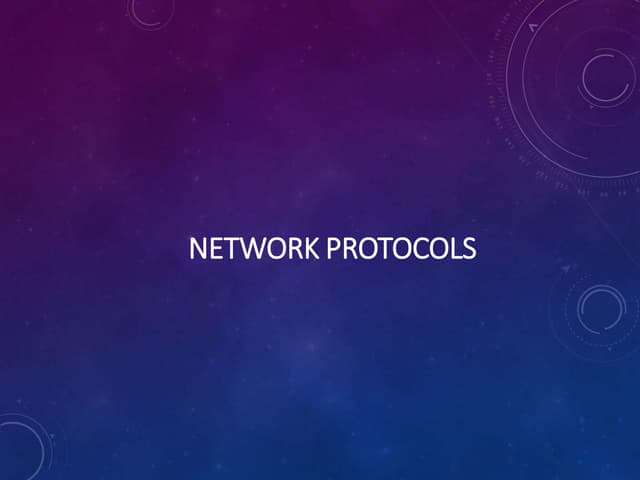 protocols and types of protocols. | PPTX