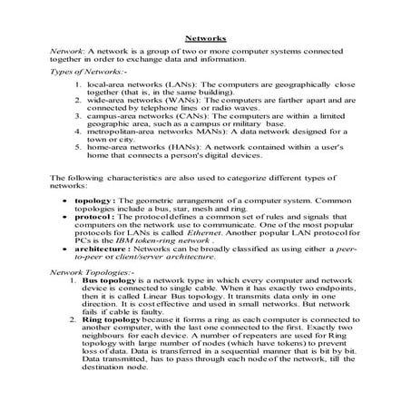 Computer Networks | DOCX | Computer Networking | Computing