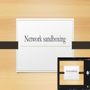 Network sandboxing | PPT