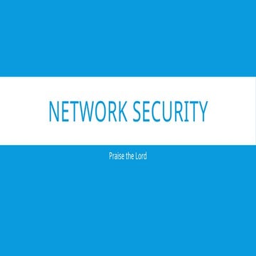 Network SECURITY, mechanism,methods of security | PPTX