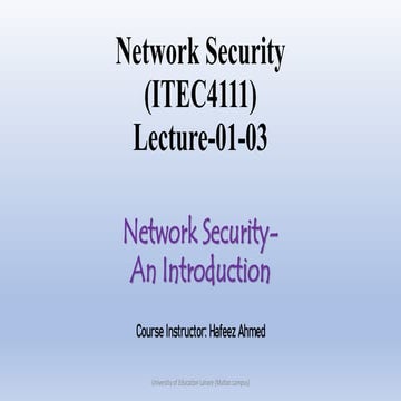 Network Security Lecture 01 03 1 Pdf