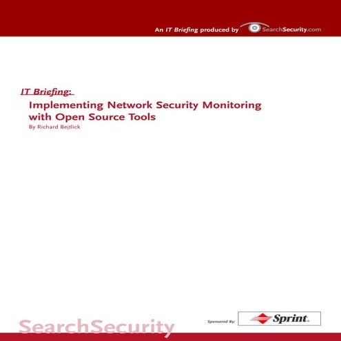 Network security monitoring with open source tools | PDF