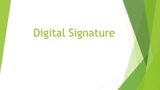Digital Signature | PPT