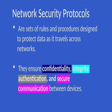 NETWORK SECURITY PROTOCOLS AND QUALITY OF SERVICE.pptx bxkxscndlkvjd | PPTX
