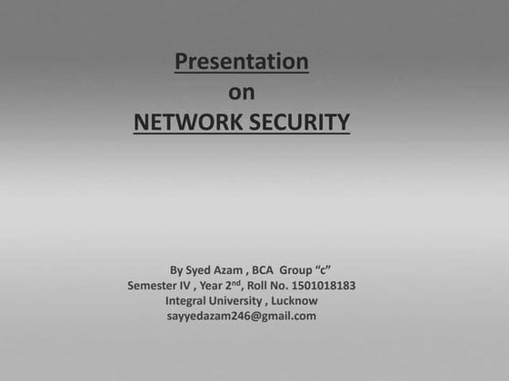 Network security ppt | PPT