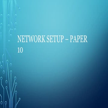 Network Setup – Diploma in Computer Networks and Systems Administration ...