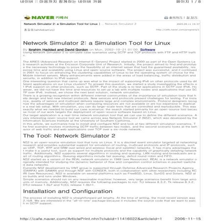 Network simulator 2 a simulation tool for linux | PDF