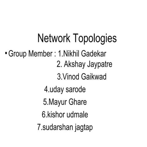 Network topologies | PPT