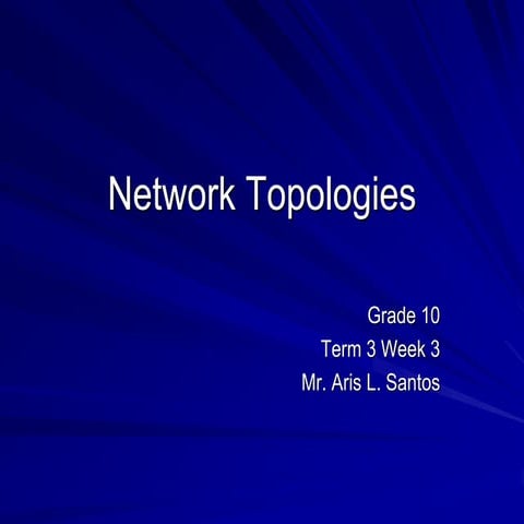 Network topologies | PPT