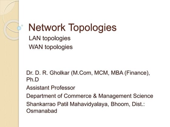 Network topology | PPT | Computer Networking | Computing