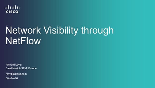 Application Visibility and Experience through Flexible Netflow | PPT