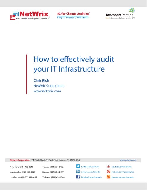 Audit Checklist for Information Systems | PDF