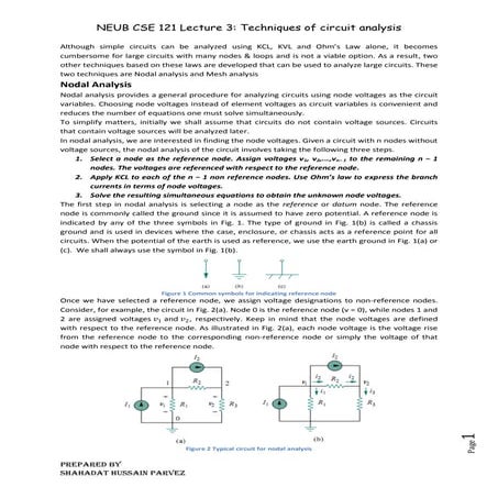 neub-cse-121-lec-3.pdf Basic-Electric-and-Circuit | PDF | Computer Networking | Computing