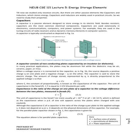 neub-cse-121-lec-5.pdf Basic-Electric-and-Circuit | PDF