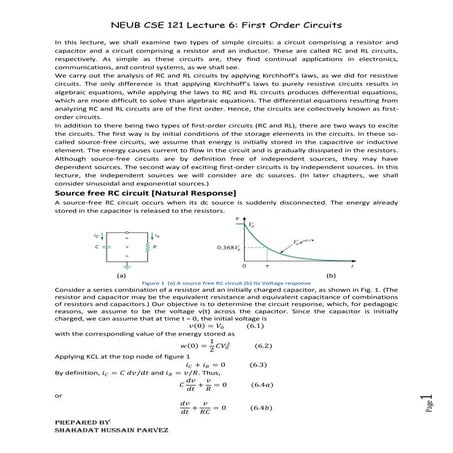 neub-cse-121-lec-6.pdf Basic-Electric-and-Circuit | PDF