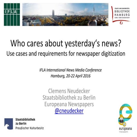 Digitizing Historic Newspapers: Workflow | PDF