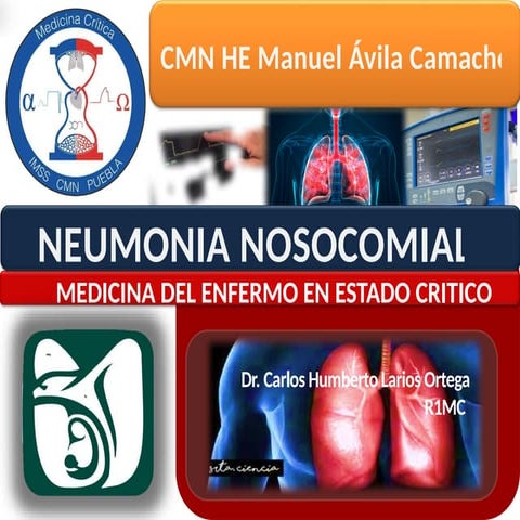 neumonia nosocomial en medicina acritica | PPTX