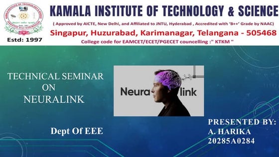 summary of Neuralink And Its Applications | PPTX | Brain and Nervous System Disorders | Diseases ...