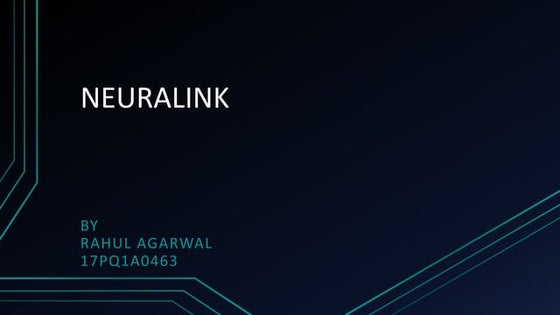 Neuralink Seminar ppt | PDF