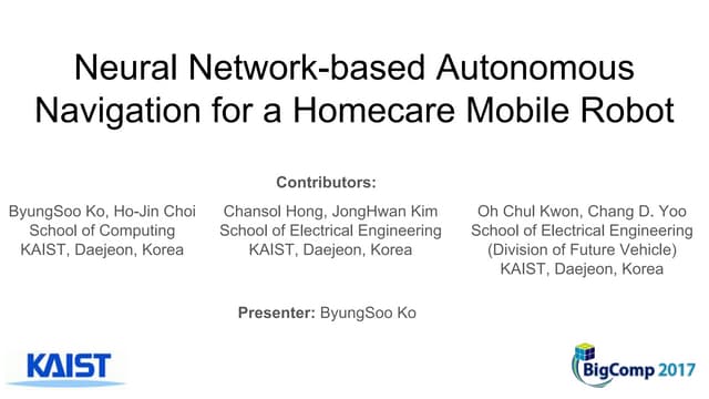 Neural Network Based Autonomous Navigation For A Homecare Mobile Robot 8668