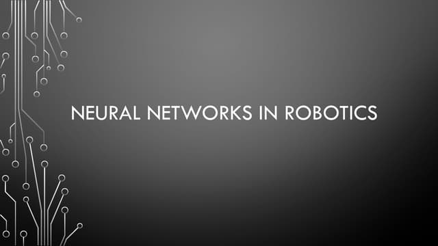 Neural Networks Inrobotics Neural Networks Inroboticspptx