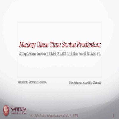 Mackey Glass Time Series Prediction | PPT