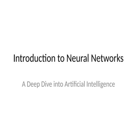 Presentation on neural networks by someone | PPTX