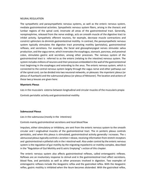 Regulation of digestion | PPTX