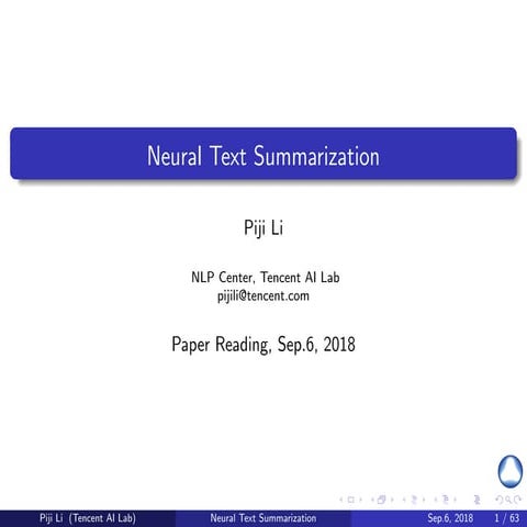neuralsum presentation for text summarization | PDF