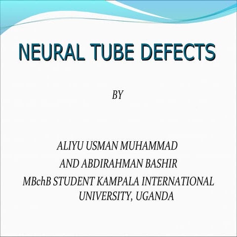 Neural tube defects | PPT