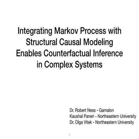 Integrating Markov Process with Structural Causal Modeling Enables ...