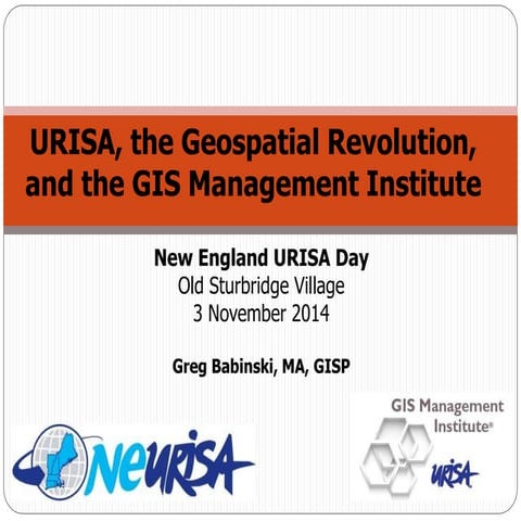 URISA GIS Management Institute® The GIS Capability Maturity Model and ...