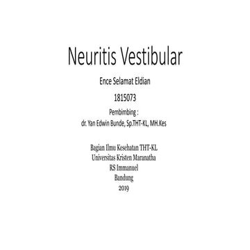 Neuritis vestibular | PPTX
