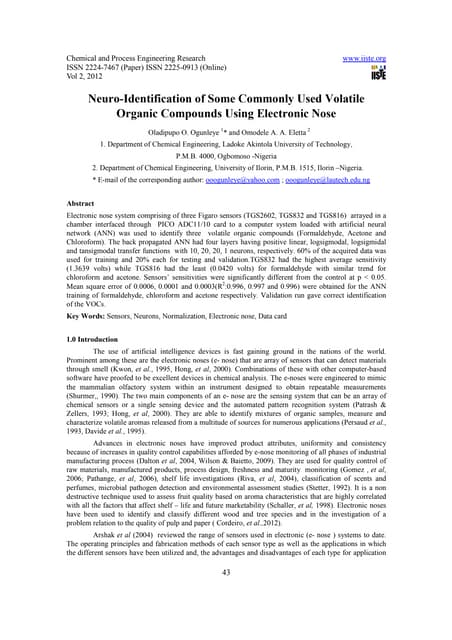 Asthma Identification Using Gas Sensors and Support Vector Machine | PDF