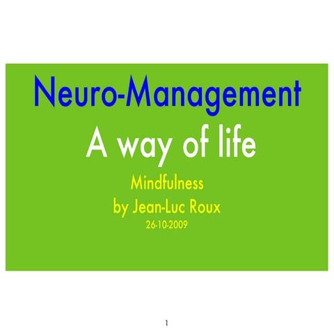 Neuro Management Hub 26 10 09 En | PPT