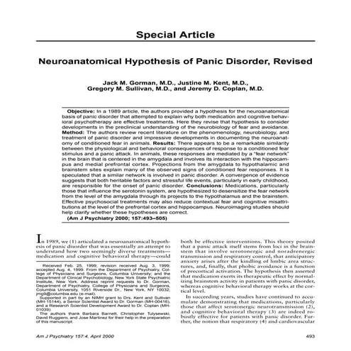 anxiety-neurobiology and brain structures | PPTX